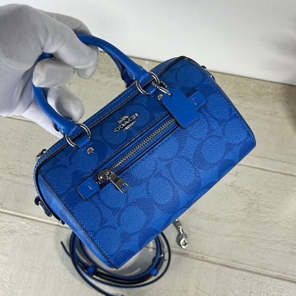 Coach | Bags | Coach Mini Rowan Crossbody Blue | Poshmark